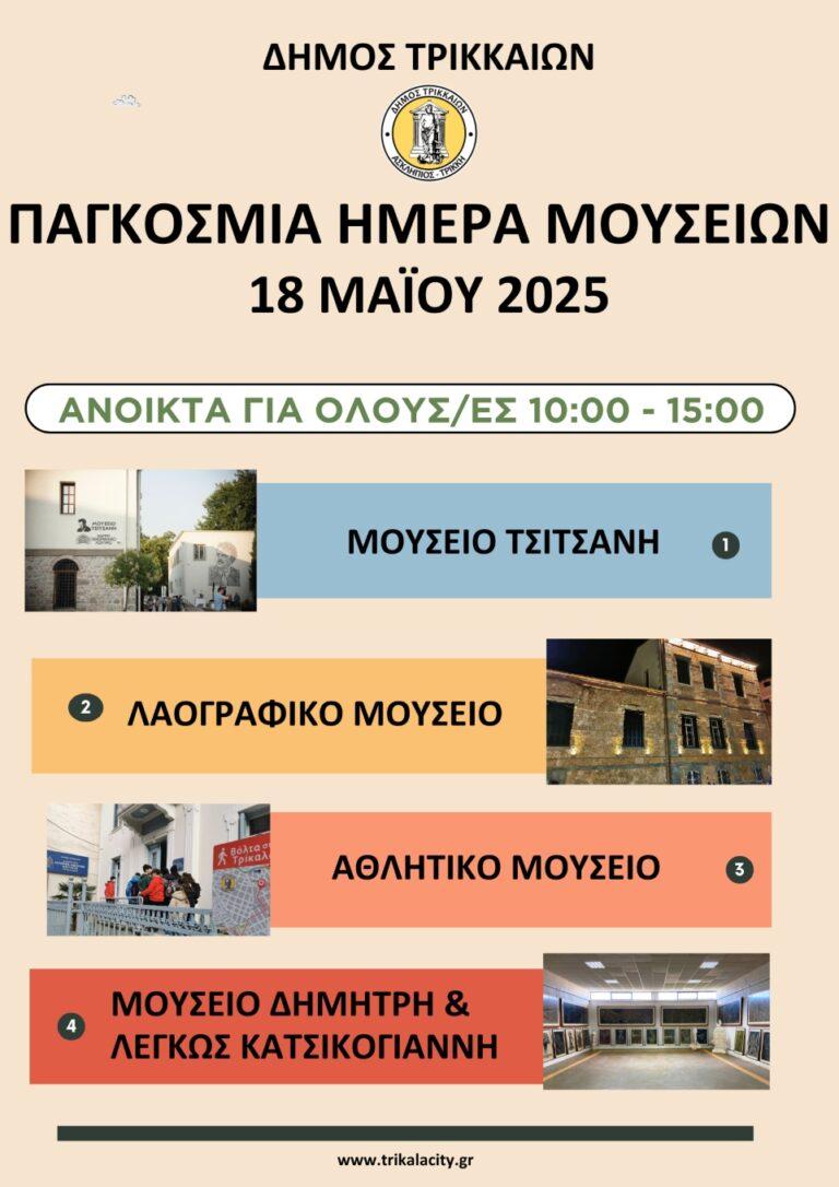Δήμος Τρικκαίων: Γιορτάζει την Παγκόσμια Ημέρα Μουσείων με 4 ανοιχτά ...